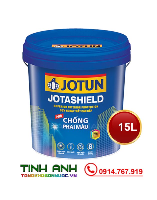 Sơn nước ngoại thất Jotun Jotashield chống phai màu mới thùng 15L